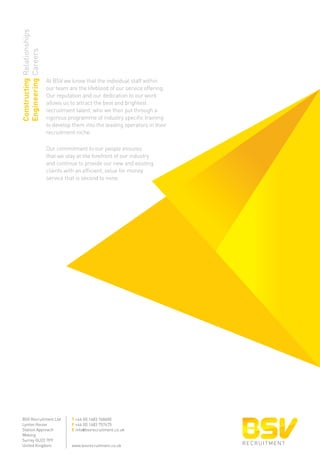 BSV corporate brochure Oversized A4 LR-1 | PDF | Construction Industry ...