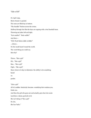 Like a Girl | DOCX