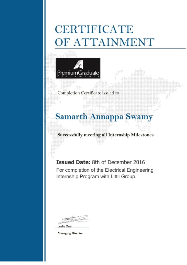 Certificate of Attainment Samarth | PDF