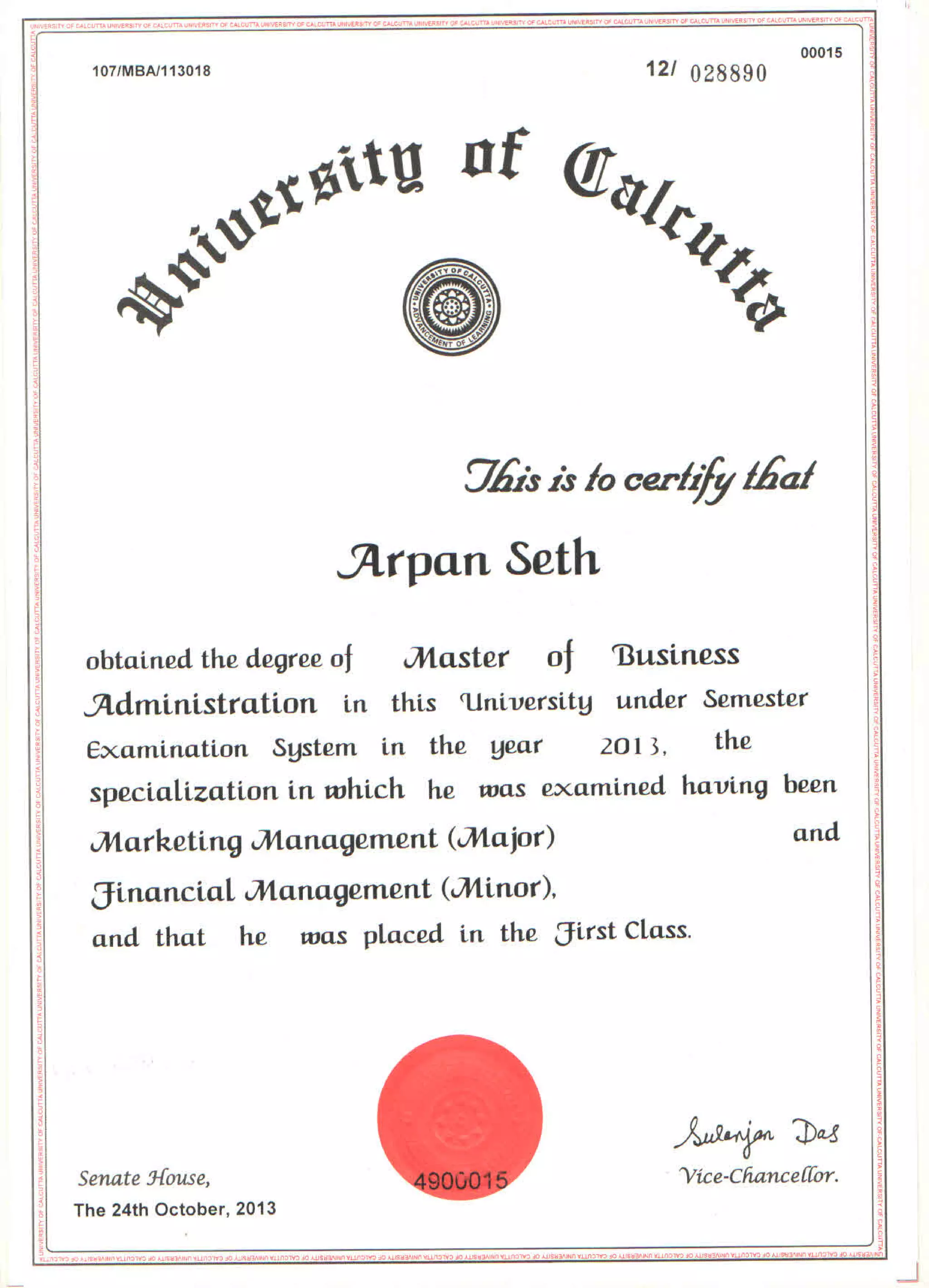 MBA Certificate | PDF