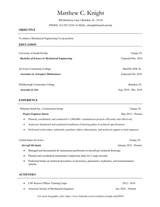 M.E. Resume | DOC