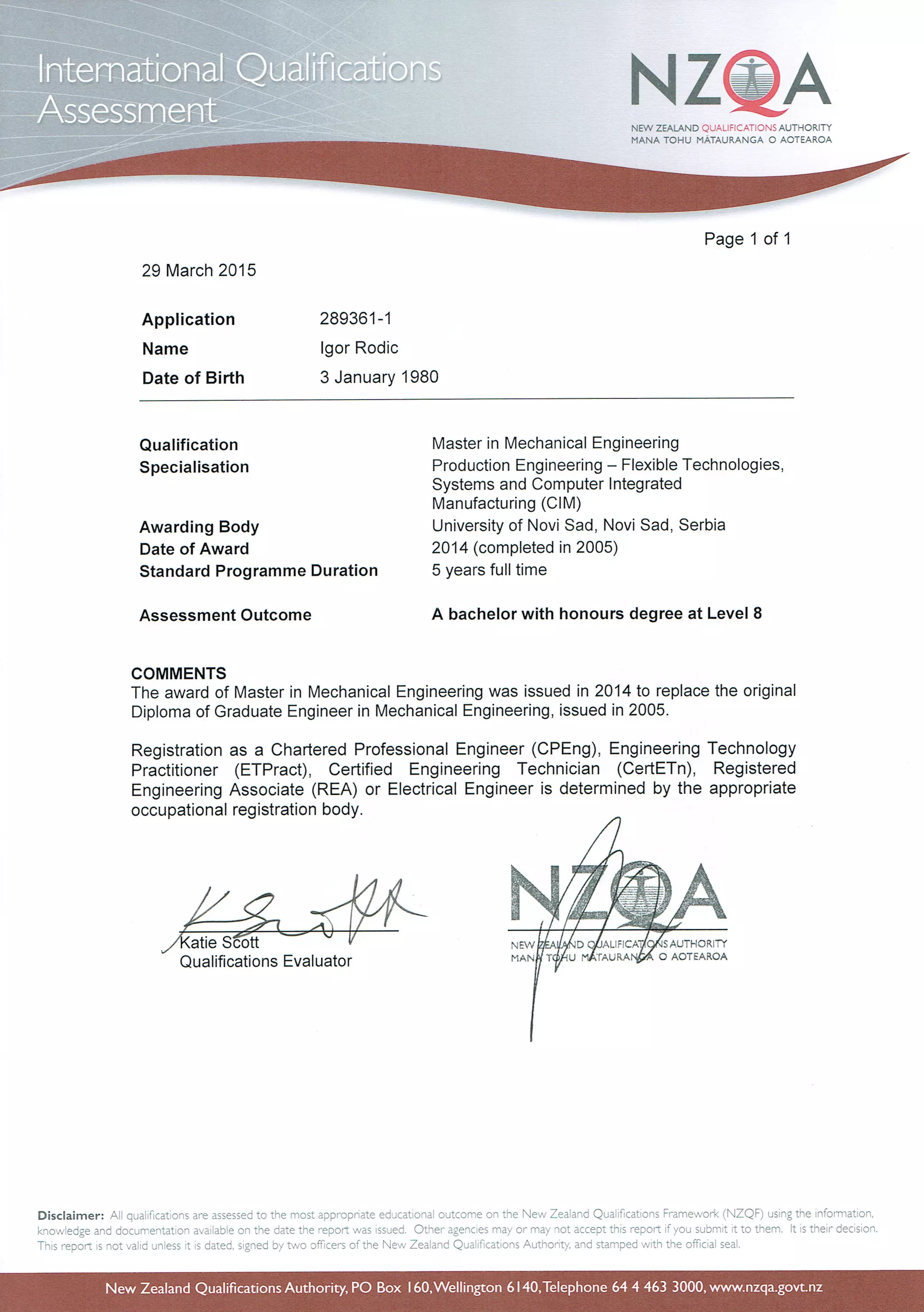 International Qualifications Assessment 00 | PDF