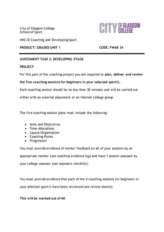 Graded Unit Developing Stage Logbook | DOCX