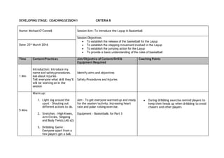 Graded Unit Developing Stage Logbook | DOCX