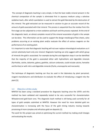 final p1 report diagnostic leaching of gold | DOCX