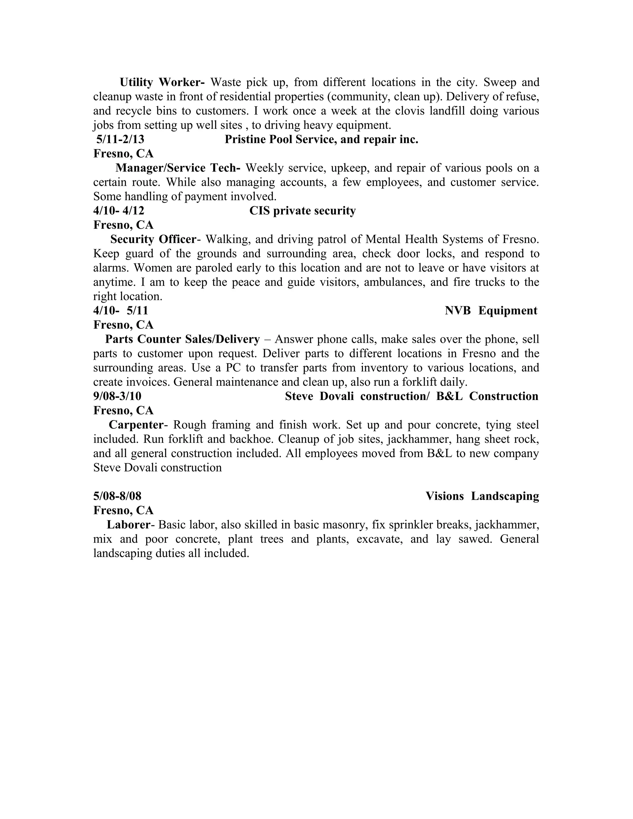 DrewsNEWresume2016 | RTF