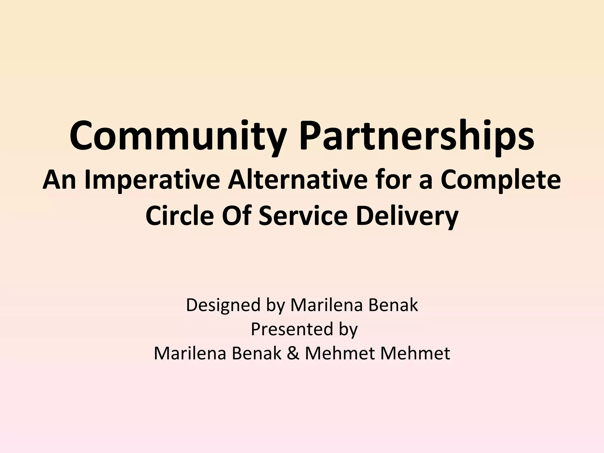 C5 e8 community partnerships | PPT