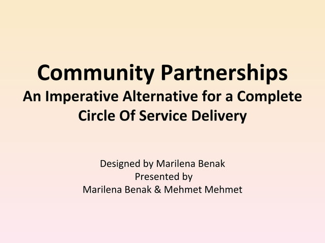 C5 e8 community partnerships | PPT | Business and Finance