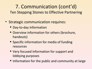 C5 e8 community partnerships | PPT | Business and Finance