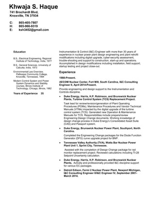 Khwaja Haque Resume(8-30-16) | PDF | Civil Engineering Industry ...