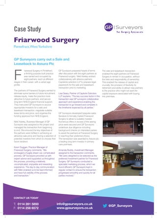 Friarwood Surgery Case Study | PDF