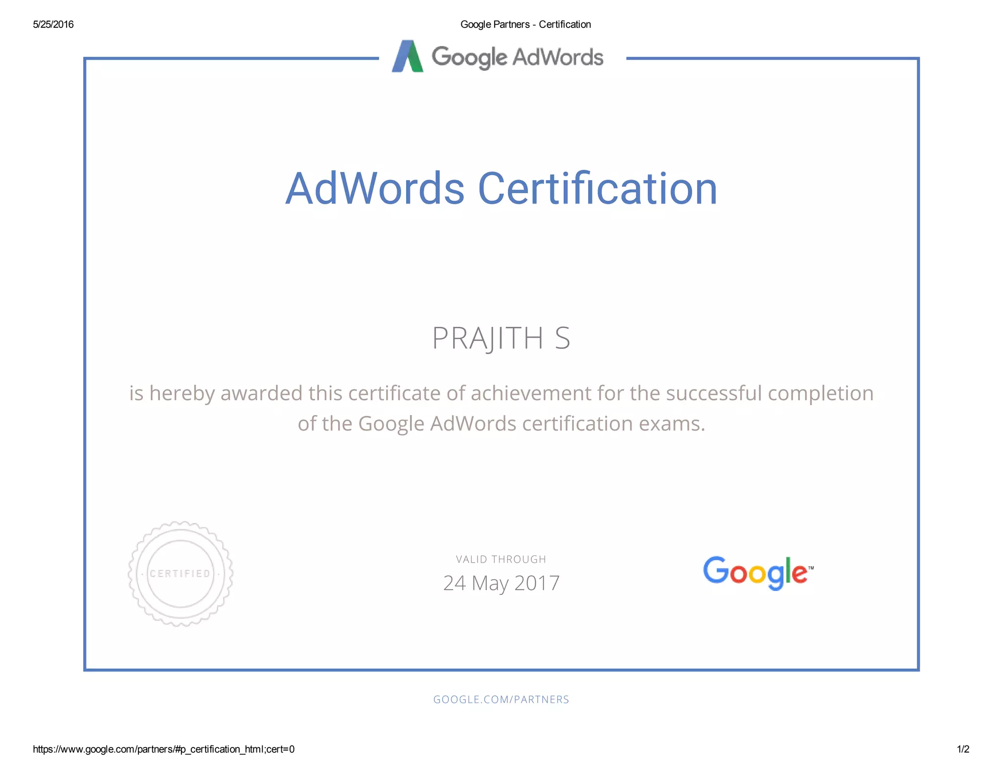 Google Partners - Certification | PPT