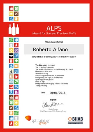 RobertoAlfanoALPSCertificate | PDF