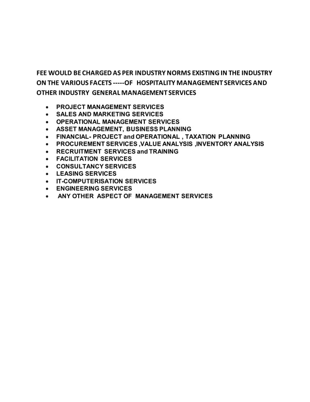 HOTEL PROJECT MANAGEMENT | DOCX