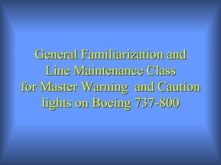 737-warning-lights-Presentation | PDF