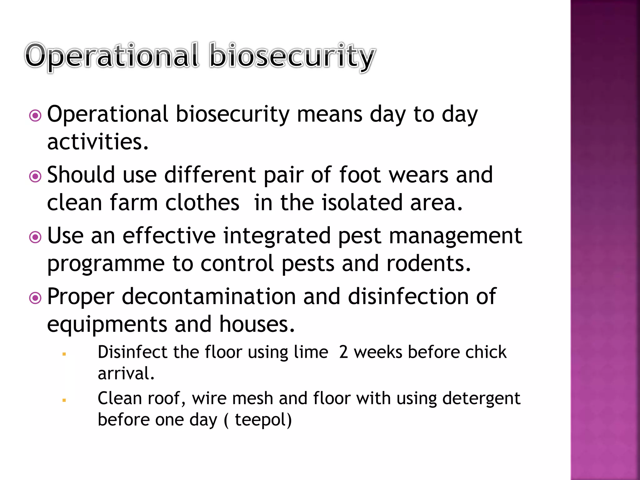 Health and biosecurity of broiler industry | PPTX