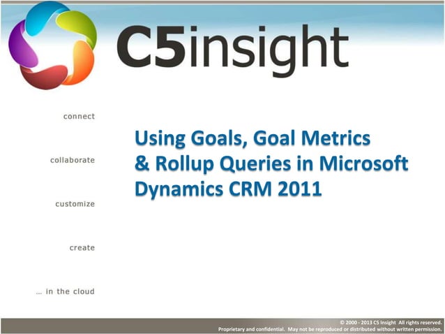 Using Goals, Goal Metrics and Rollup Queries in Microsoft Dynamics CRM 2011 | PDF