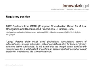 C5 second medical_use_patents_presentation_29_january_2014 | PPT