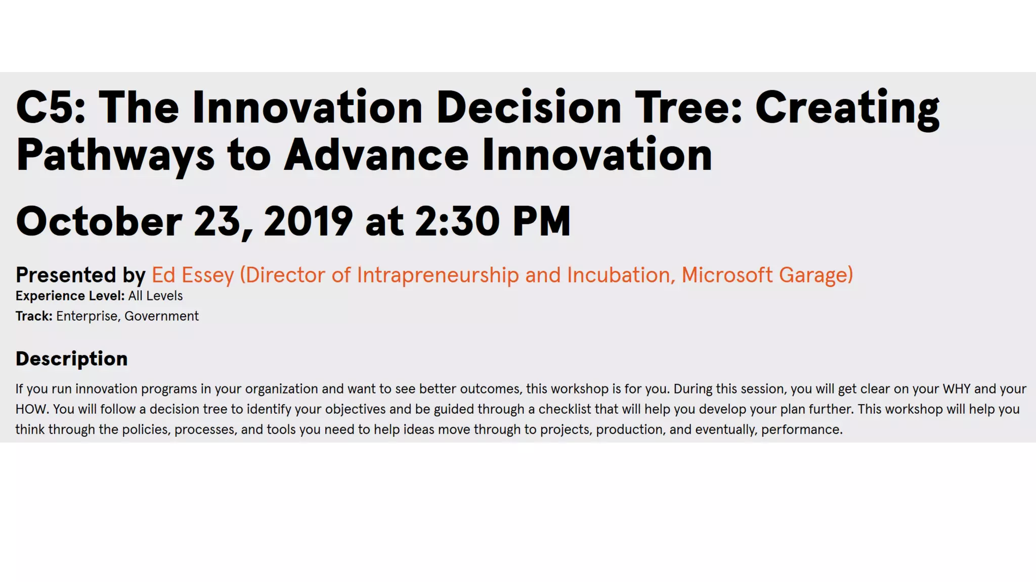 C5: The Innovation Decision Tree: Creating Pathways to Advance ...