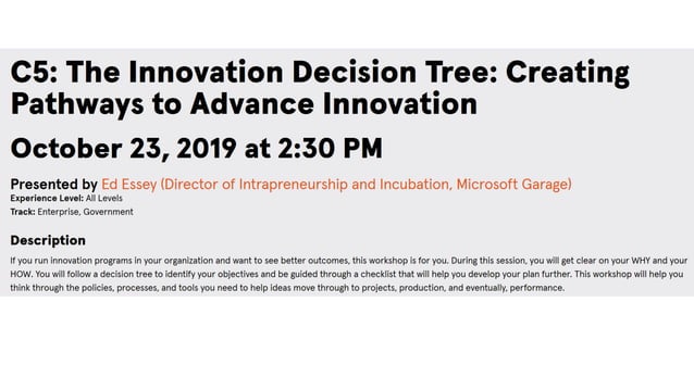 C5: The Innovation Decision Tree: Creating Pathways to Advance ...