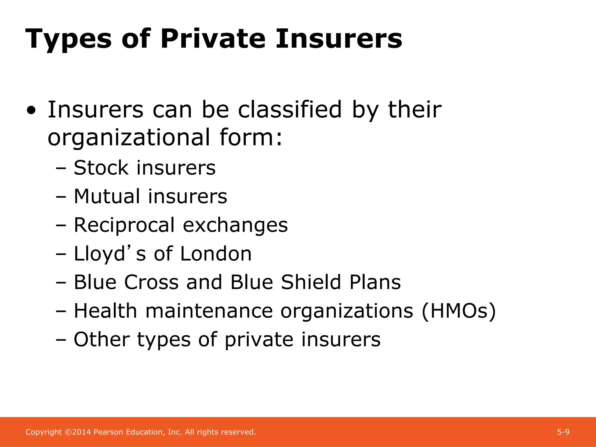 C5 types of insurers | PPTX