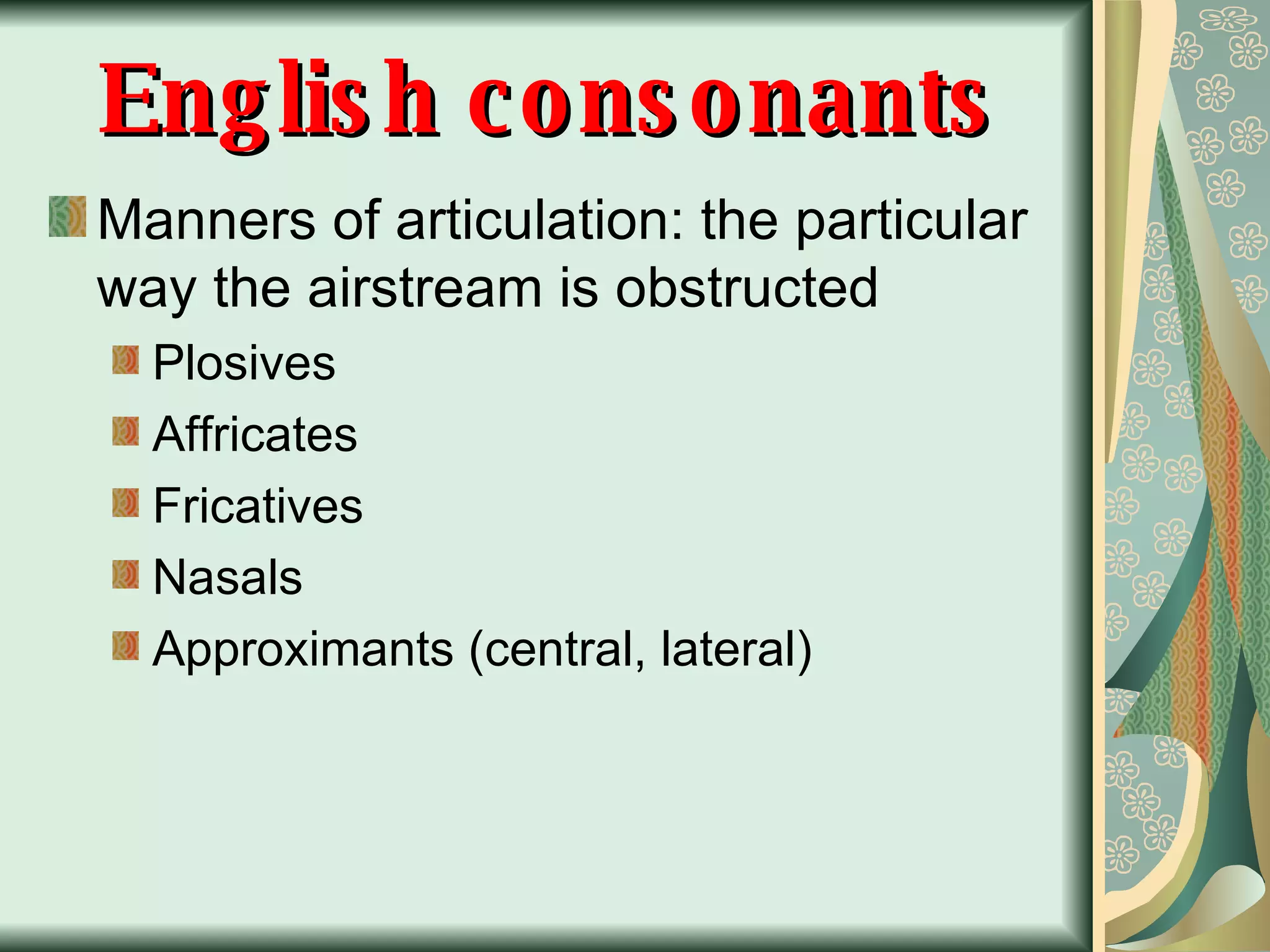 C6 English Consonants | PPT