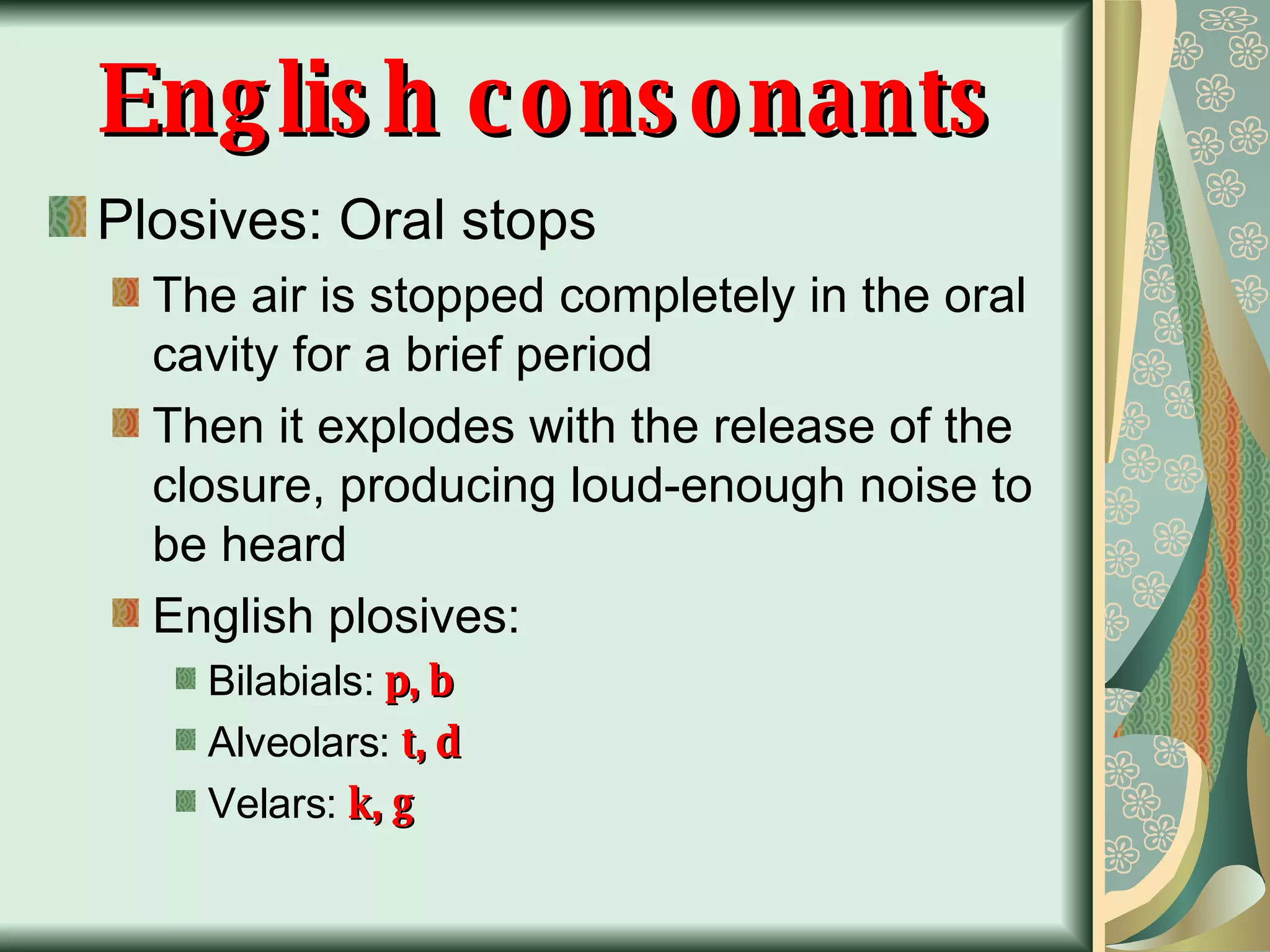 C6 English Consonants | PPT
