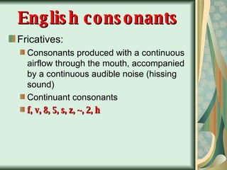 C6 English Consonants | PPT