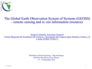 The Global Earth Observation System of Systems (GEOSS) - remote sensing ...