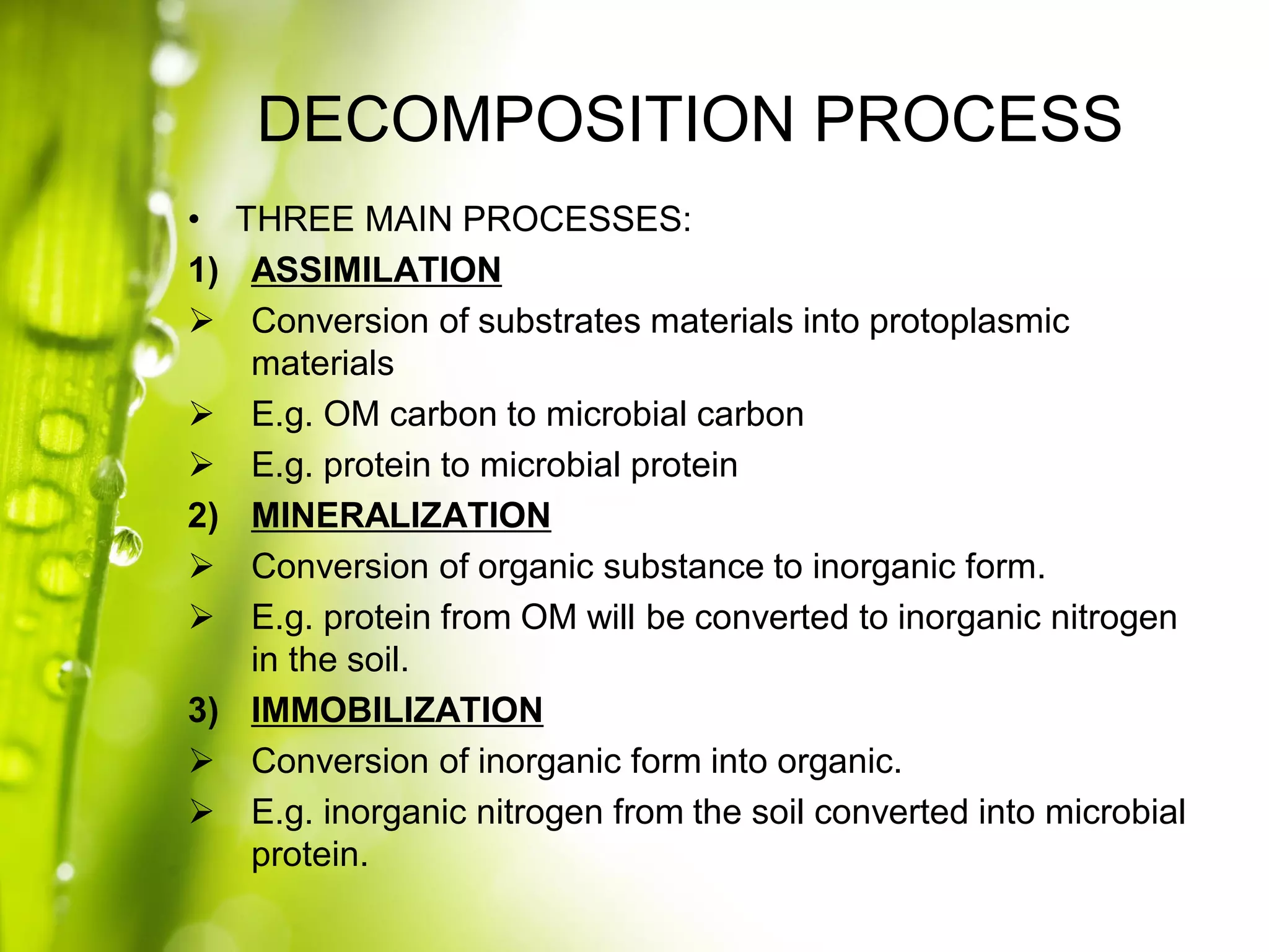 organic matter decomposition | PDF