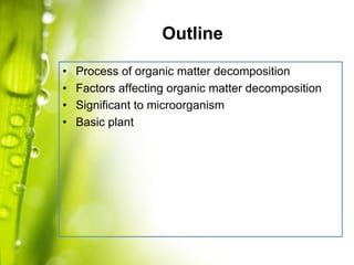 organic matter decomposition | PDF
