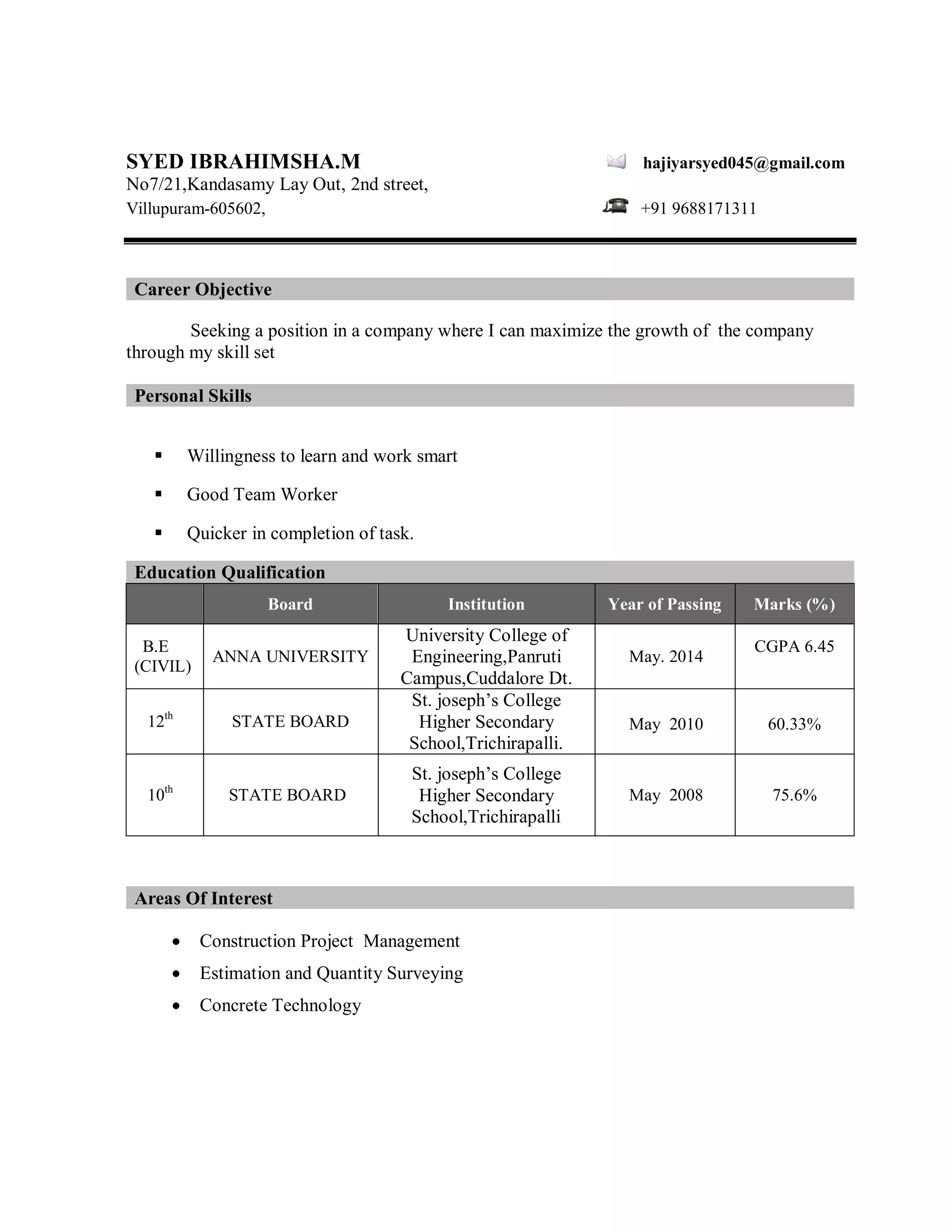 IBRAHIMSHA RESUME 2016 | PDF | Resume Writing and Advice | Job Search