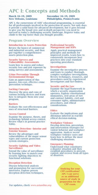 Assets Protection Course_I_BR_1109 | PDF