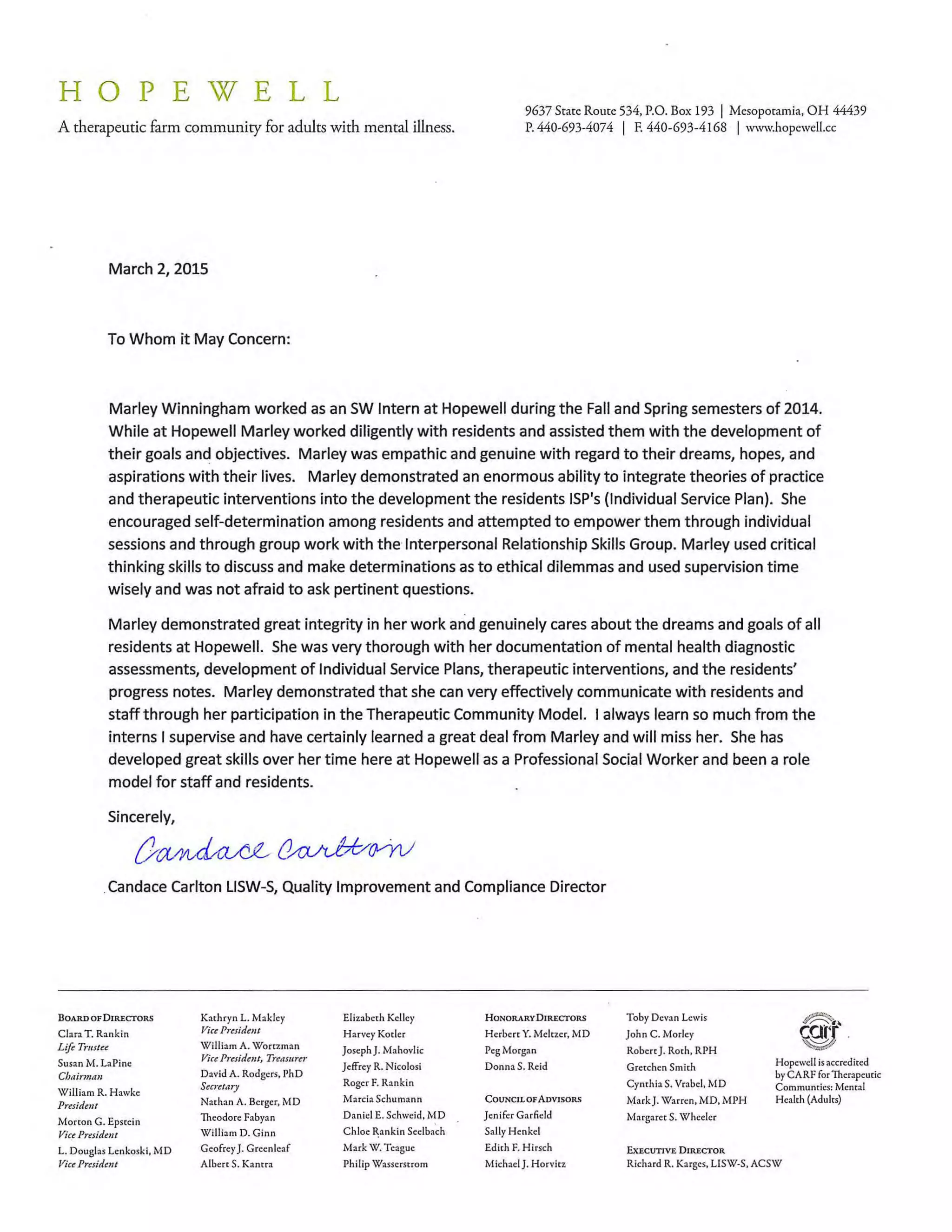 Hopewell reference letter 3.2.2015