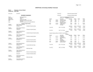 Undergraduate Transcript | PPT