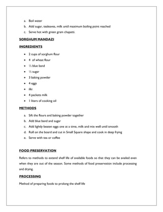 Cooking Demonstraion report 1 | PDF