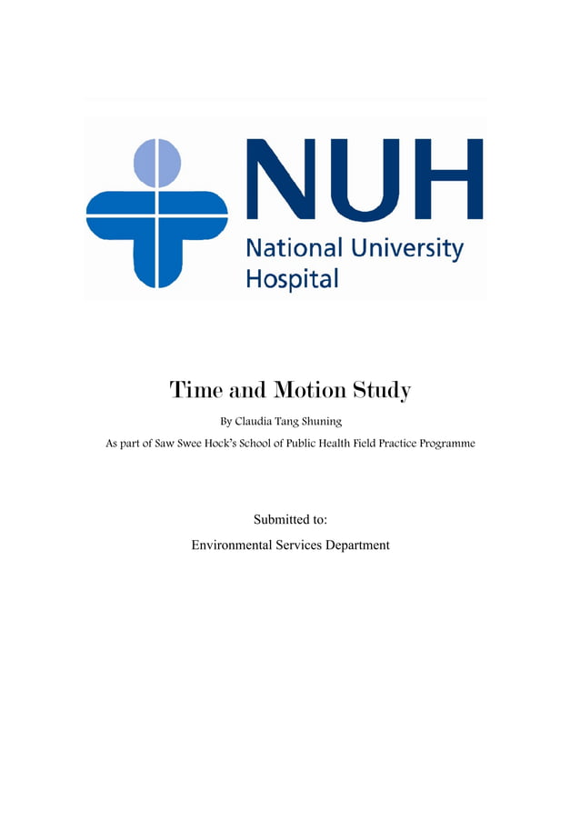Time and Motion Study Report | PDF