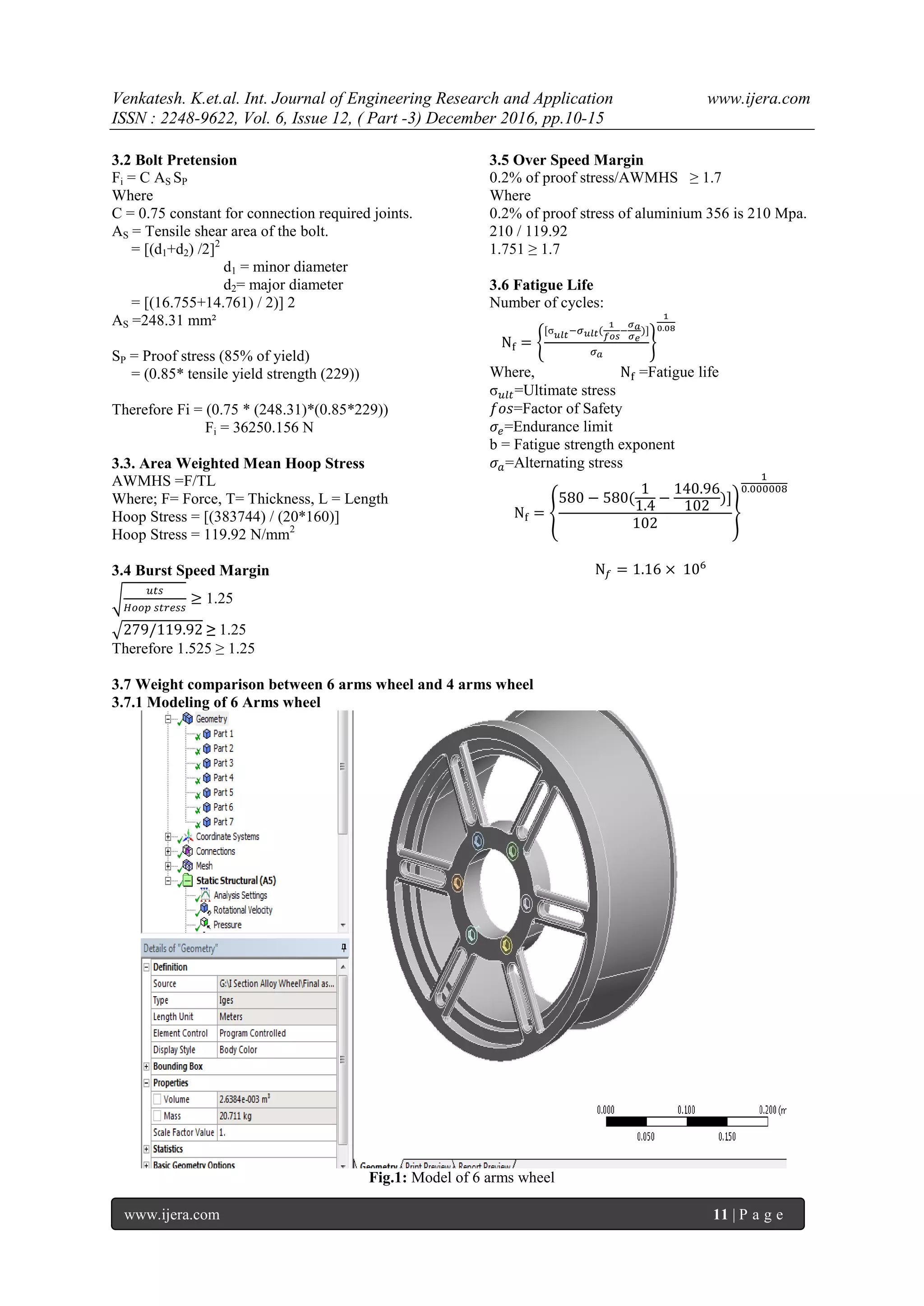 Design and Fem Analysis of Car Alloy Wheel | PDF
