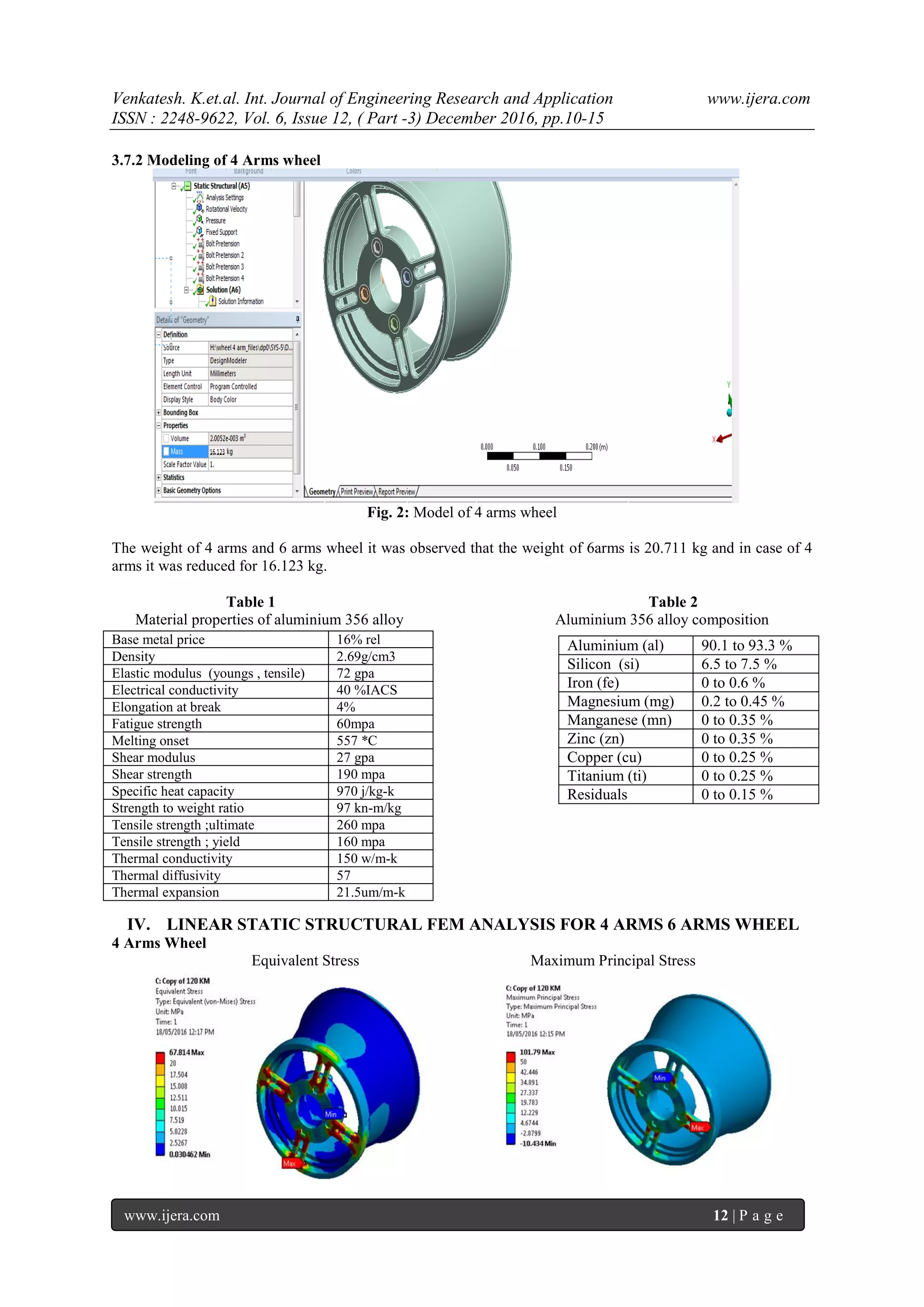 Design and Fem Analysis of Car Alloy Wheel | PDF