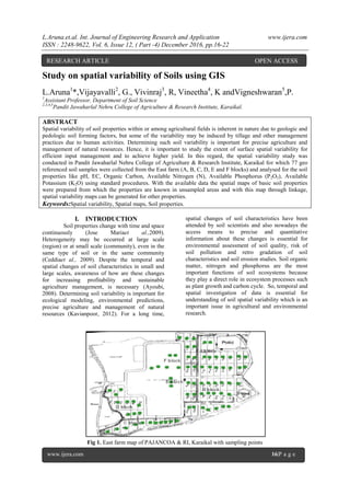 Study on spatial variability of Soils using GIS | PDF | Agriculture | Industries