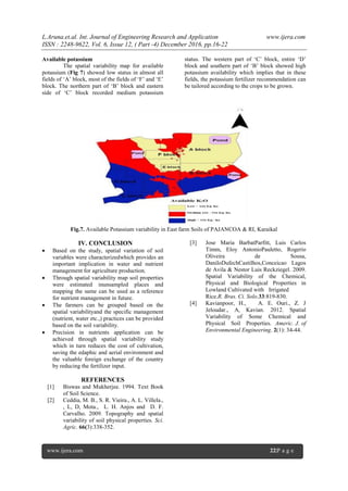Study on spatial variability of Soils using GIS | PDF