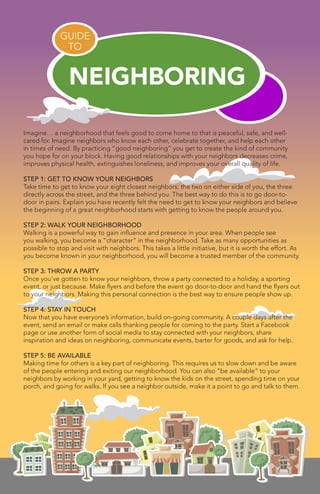 Guide to Neighboring Half Sheet | PDF