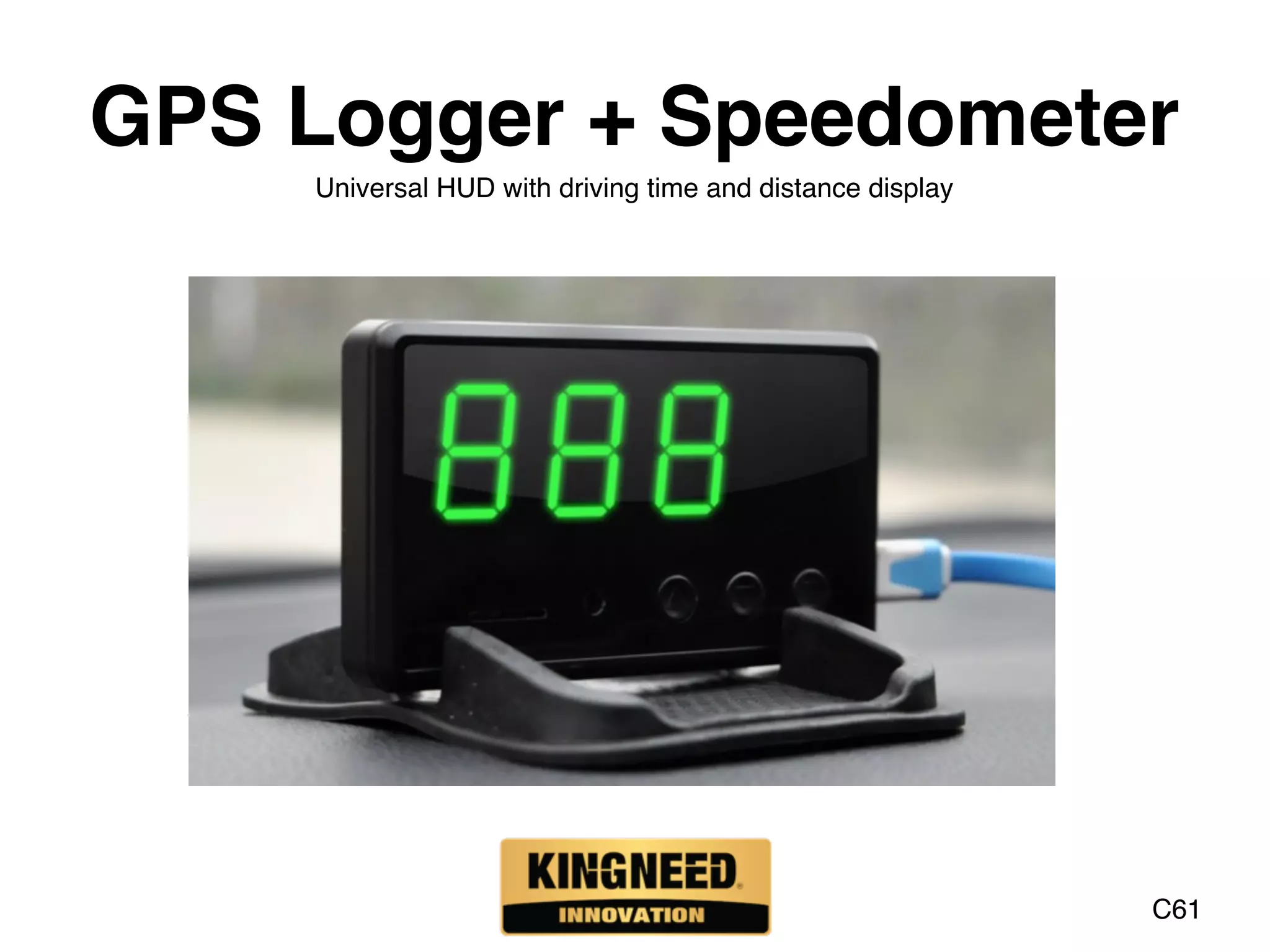 KingNeed GPS Logger plus Speedometer C61 | PDF | Auto Navigation Systems | Auto Technology