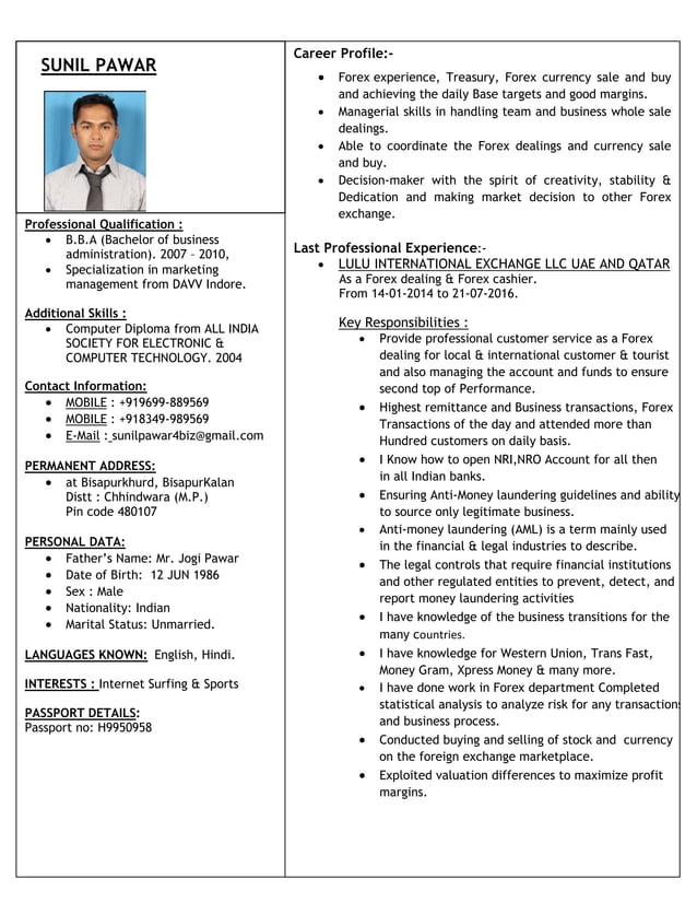 Sunil Pawar updated Resume | PDF