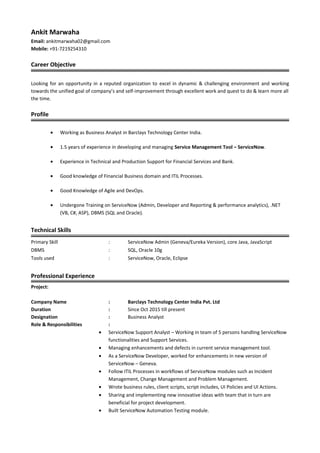 Ankit CV | PDF