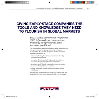UKTI Global Entrepreneur Programme brochure V6 | PDF