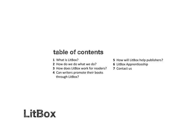 LitBox Company Profile | PPT