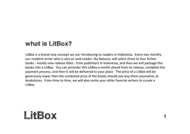 LitBox Company Profile | PPT