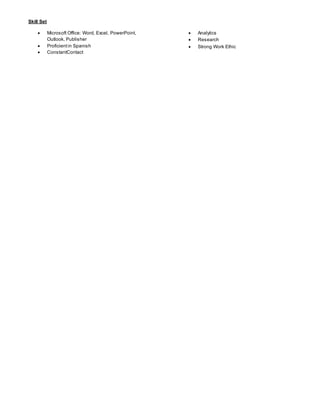 Tara Marie Buckley Resume | DOCX