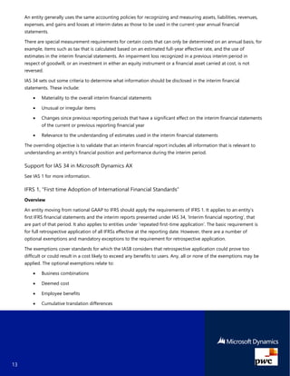 Microsoft Dynamics AX 2012 R3 Support for IFRS | PDF